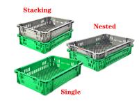 China 690x470x150mm Plastic Shipping Crates For Durable Storage Solutions Reusable for sale