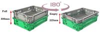 China 690x470x150mm Plastic Shipping Crates For Durable Storage Solutions Reusable for sale