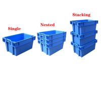 China Stack And Nest Plastic Crate Manufacturer Wholesale Nesting Space-Saving Reusable Logistics Crates for sale