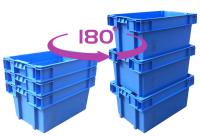 China Stackable Plastic Turnover Crate FIRST PP Food Storage Box 575x360x290mm for sale