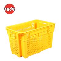 China Large Plastic Transport Boxes Moving Vegetable Basket Egg Crate Plastic NO Foldable for sale