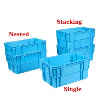 China PP Euro Box Stackable Industrial Crate Warehouse Storage Plastic Supermarket Crates for sale