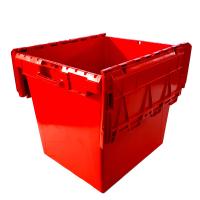 China Large Industrial Solid Box Logistics Warehouse Packaging Stack Nest Plastic Crate with Lid for sale