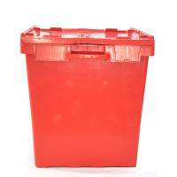 China Large Industrial Solid Box Logistics Warehouse Packaging Stack Nest Plastic Crate with Lid for sale