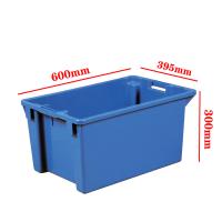 China Square Rectangular Industrial Stacking Nesting Plastic Storage Crate for sale