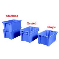China Square Rectangular Industrial Stacking Nesting Plastic Storage Crate for sale