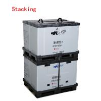 China Solid Heavy Duty Plastic Pallet Sleeve Pack Box With Lid Single Faced Design Structure for sale