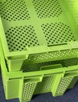 China Handle PP Plastic Turnover Box Nesting Stacking Storage Nesting Crates Plastic Bin for sale