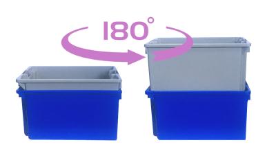 China Stack And Nest Plastic Crate Space Saving Reusable PP Container For Logistics for sale