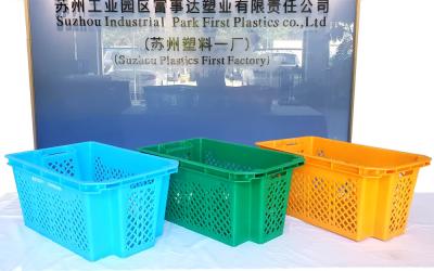 China Stack And Nest Plastic Crate Agricultural Fruit & Vegetable Produce Container for sale