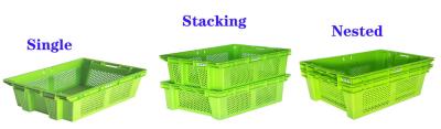 China Plastic Turnover Crate Heavy Duty Storage Stack And Nest Plastic Crate Warehouse for sale