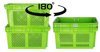 China Industrial Stackable & Nestable Plastic Crates Reusable Transport Packaging Heavy Duty Custom OEM Manufacturer for sale