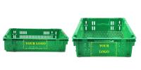 China Stack And Nest Crate For Logistics Lightweight Nesting Plastic Crate Warehouse Storage Stackable for sale