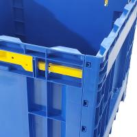 China Folding Stackable Plastic Crate Box Industrial Packaging External Size 500x500x415mm for sale