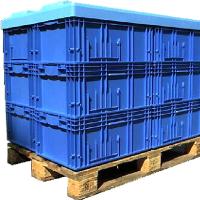 China Industrial Plastic Moving Box Turnover Crate With Mold Life Of 300000-500000Shots for sale
