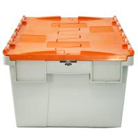 China First Plastic Storage Containers Totes 600x400x265mm Nested Moving Plastic Crate with Lid for sale