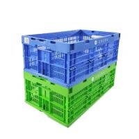 China 48L Collapsible Plastic Crates for Mushroom Agriculture Storage Durable and Stackable for sale