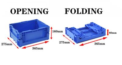 China Foldable Plastic Crate Small Storage Warehouse Stackable Plastic Moving Crates for sale