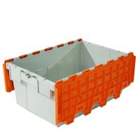 China Rectangular Plastic Moving Box Containers with Lid Customized Color Silk Printing Logo for sale