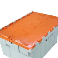 China Rectangular Plastic Moving Box Containers with Lid Customized Color Silk Printing Logo for sale