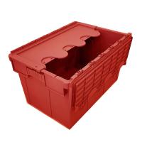 China Stackable Plastic Crates Manufacturing FIRST Solid Box Plastic Moving Containers with Lid for sale