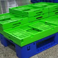 China Supermarket Vegetable Crates Heavy Duty Folding Plastic Boxes for Easy Transportation for sale