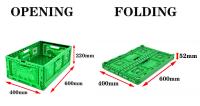 China Collapsible Plastic Storage Moving Box Stackable Internal Size 570*370*210mm for sale