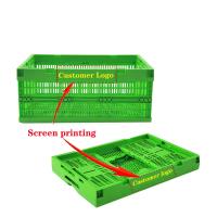 China 600×400×255 Mm Collapsible Plastic Crate For Fresh Produce – Foldable, Ventilated Storage Box for sale