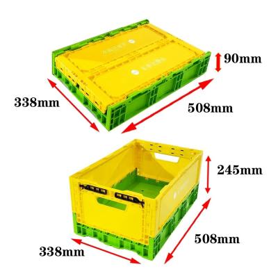 China Plastic Stackable Vegetable Crates Heavy Duty Collapsible Plastic Crate PP for sale
