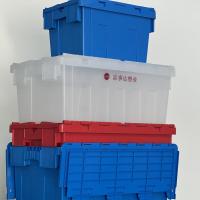China Color Plastic Moving Totes Nestable Moving Boxes With Lid 600x400x315mm for sale