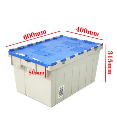 China Custom Plastic Moving Crates & Attached Lid Containers Manufacturer for sale