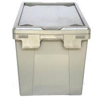 China Solid Nestable Crate Wholesale Industrial Storage Moving Crate Attached Lid Container for sale