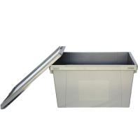 China Nestable Crate Storage Plastic Containers moving box Stackable Attached Lid Containers for sale