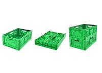 China 600×400 Foldable Plastic Crate Stackable Collapsible Reusable Logistics Box Manufacturer for sale