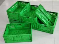 China Plastic Foldable Crate Heavy Duty Storage Vegetable Crates Collapsible Plastic Crate for sale