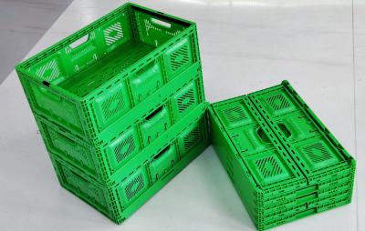 China Heavy Duty Collapsible Plastic Crate Storage Vegetable Stackable Wholesale Foldable Crate Plastic for sale