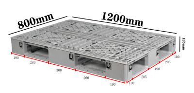 China Heavy Duty Euro Standard Plastic Pallet (1200x800x135mm) For Warehouse Logistics for sale