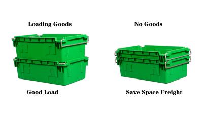China Stackable Nestable Plastic Crate With Metal Handle Logistics Turnover Crate Reusable Logistics Container for sale