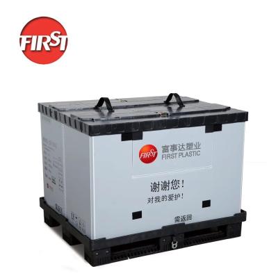 China Heavy Duty Collapsible Plastic Pallet Space Saving Industrial Warehouse Folding Plastic Pallet For Export for sale