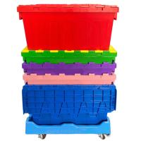 China Heavy-Duty Plastic Dolly Cart For Warehouse Crates & Reusable Logistics Systems for sale