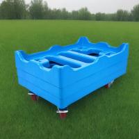China Heavy-Duty Plastic Dolly Carts For 600x400mm Euro Crates Stacking Crates for sale