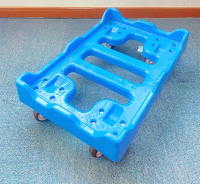 China Heavy-Duty Plastic Dolly Cart For Warehouse Crates & Reusable Logistics Systems for sale