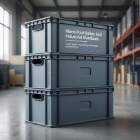 China Meets Food Safety And Industrial Standards Custom Plastic Crates Offering Customizable Handle Position Durable Storage For Industrial for sale