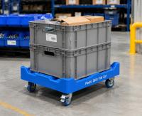 China Plastic Dolly Cart Manufacturer 600×400 Crate Cart for Warehouse & Storage for sale