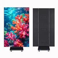 China Advertising P2.5 LED Poster Display Tri Fold Double Sided 1280x1920mm for sale