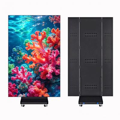 China Advertising P2.5 LED Poster Display Tri Fold Double Sided 1280x1920mm for sale