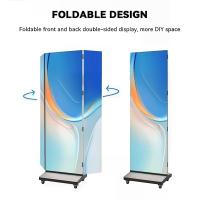 China Advertising P2.5 LED Poster Display Tri Fold Double Sided 1280x1920mm for sale