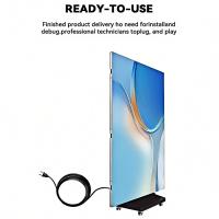 China P1.86 Tri Fold Double Sided LED Poster Screen 1280x1920mm Advertising Display for sale