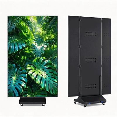 China P1.53 Trifold LED Poster Screen Double Sided 700CD Brightness For Trade Shows for sale