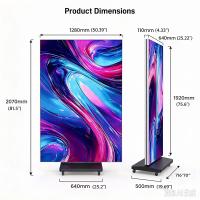 China P1.53 Trifold LED Poster Screen Double Sided 700CD Brightness For Trade Shows for sale